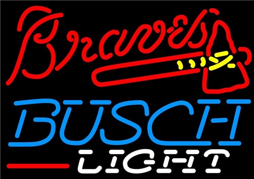 Atlanta Braves Logo Light 10" Vivid LED Neon Sign Lamp Club Room Gift ...