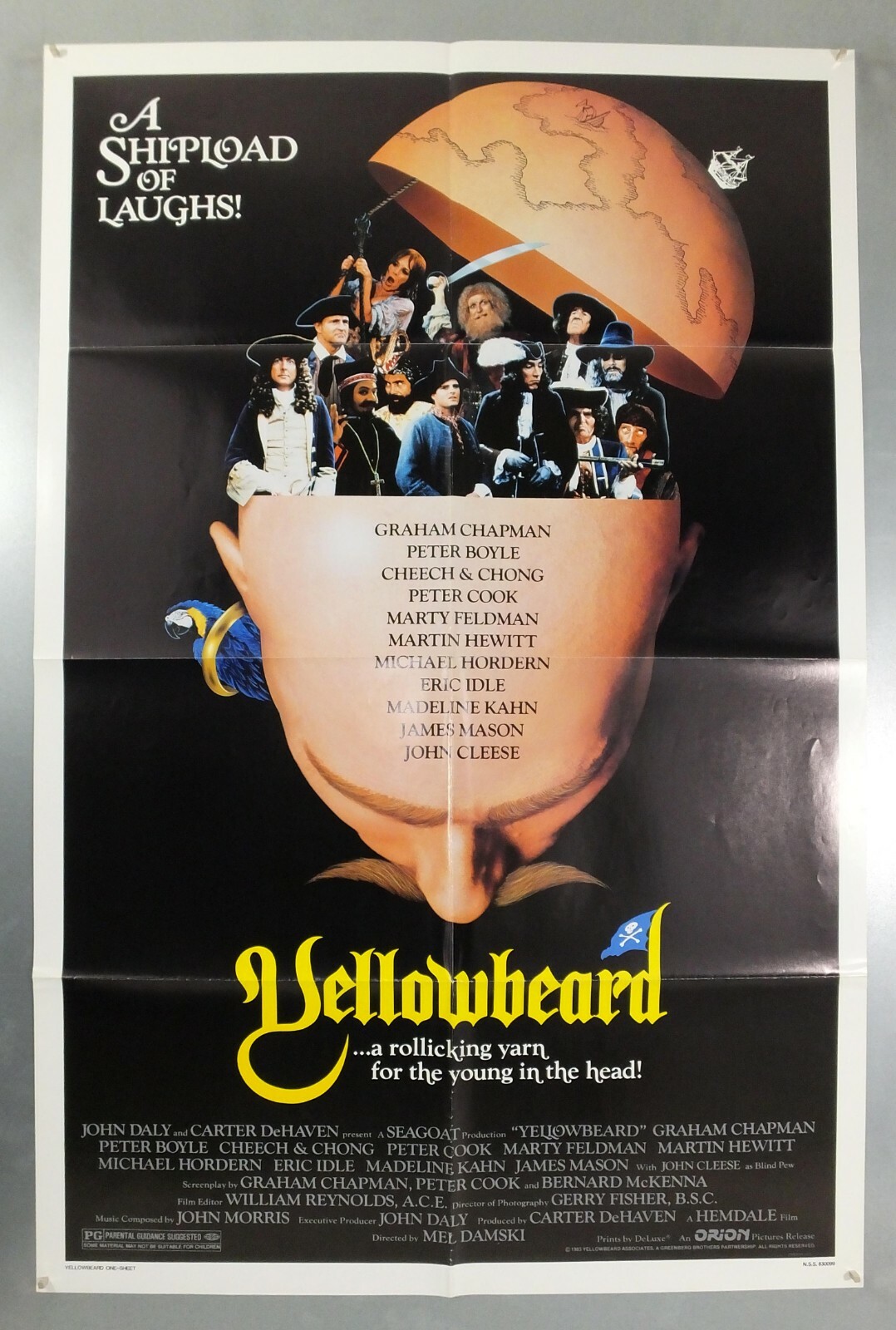 YELLOWBEARD -GRAHAM CHAPMAN/PETER COOK- ORIGINAL AMERICAN ONE SHEET ...