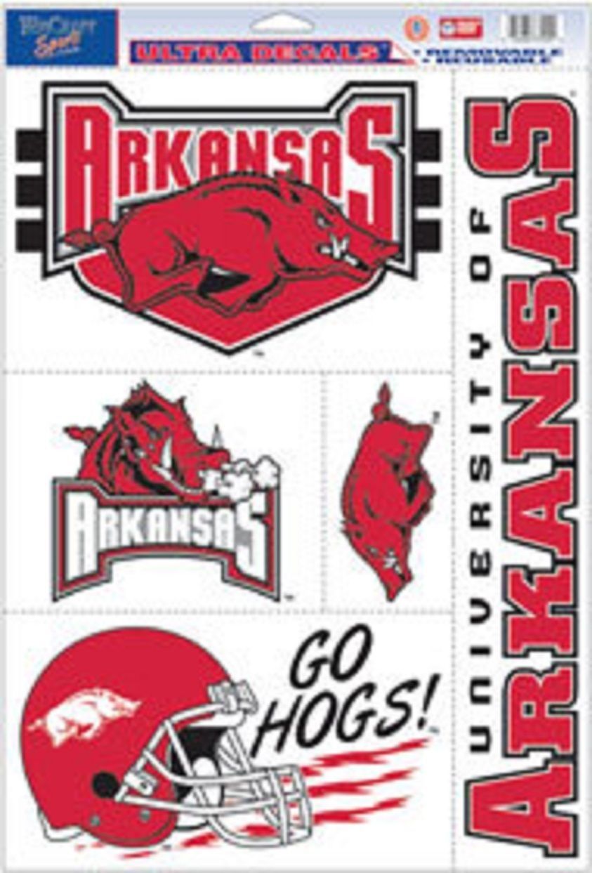 Arkansas Razorbacks 11x17 Ultra Decals Stickers Corn Hole Removeable ...
