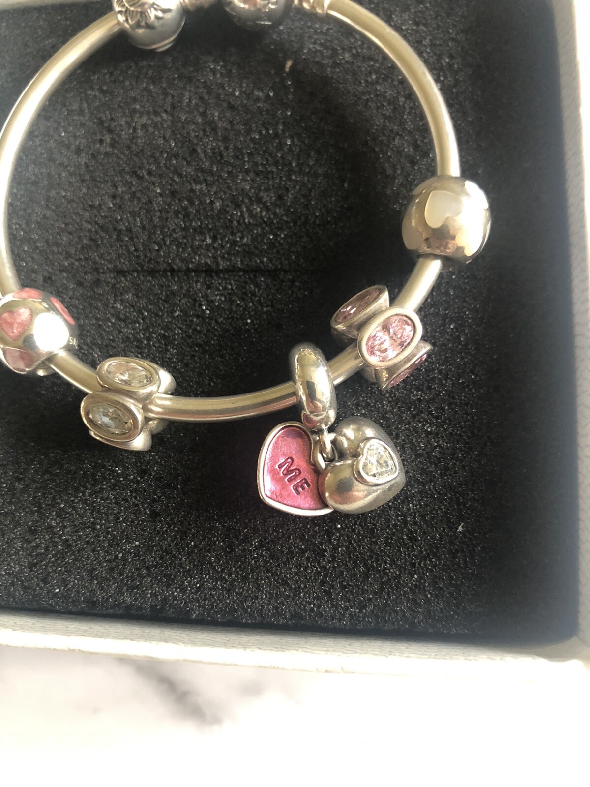 PANDORA Heart Angel Wings Dangle Charm - Silver (798485C01) for sale ...