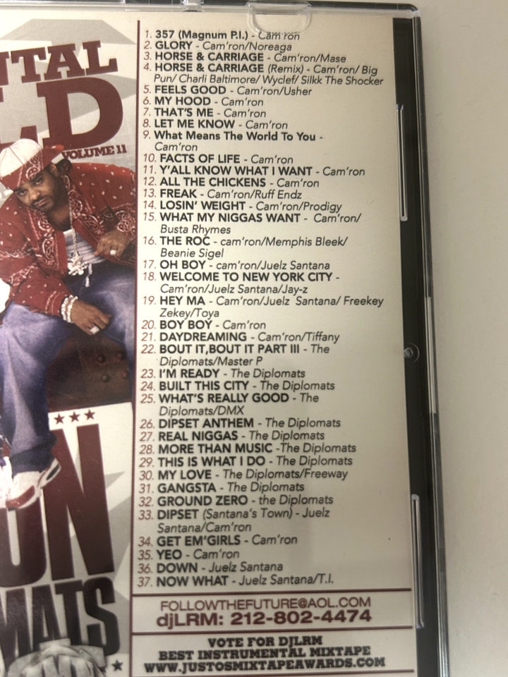 DJ LRM CAM'RON & THE DIPLOMATS DIPSET INSTRUMENTALS BEAT MIXTAPE MIX CD ...