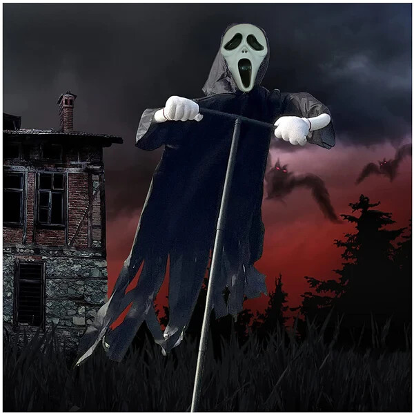 GynoiusCat Halloween Decorations Outdoor Scream Scarecrow Flying Scary ...