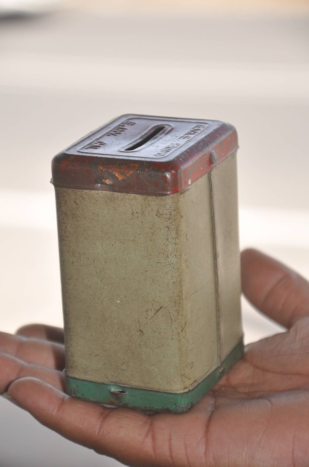 Vintage Iron Eagle Brand Colorful Handcrafted Solid Money Safe /Box ...