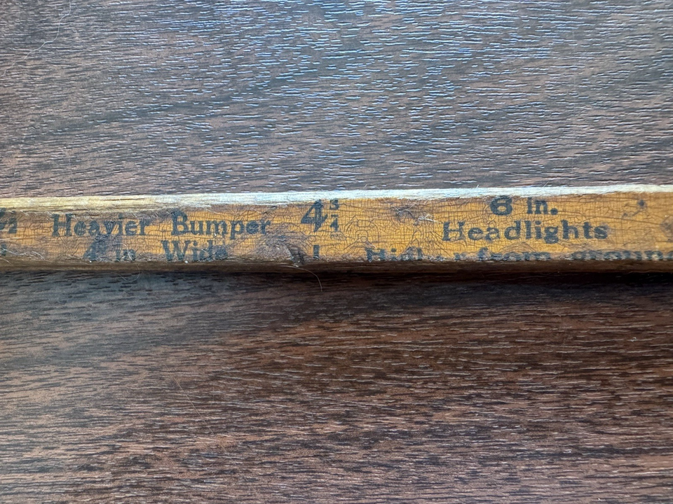 MEASURE CHEVROLET 'S TRUCKS EXTRA VALUE SQUARE VINTAGE YARDSTICK WOODEN ...