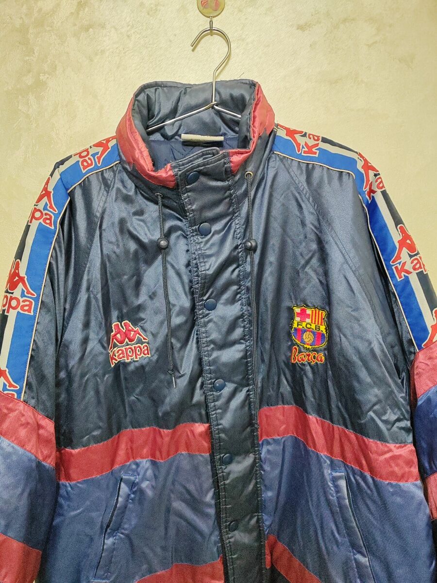 BARCELONA FC 1995 KAPPA BENCH COAT JACKET RARE BARCA CHANDAL BARCELONA FC 1995 KAPPA BENCH COAT JACKET RARE BARCA CHANDAL