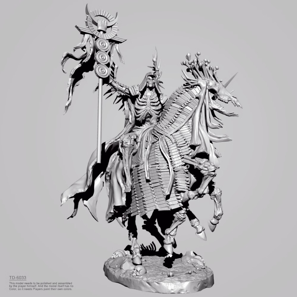 1/24 resin figure model kit Undead Cavalry 3D Printing Unassembled ...