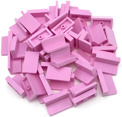 Lego 50 New Bright Pink Panel 1 x 2 x 1 with Rounded Corners Pieces | eBay