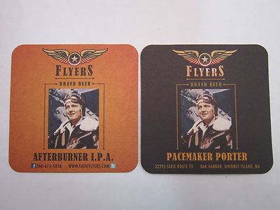 Beer Coaster: Flyers Brewery Afterburner IPA & Porter ~*~ Oak Harbor ...