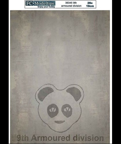 FC Model Trend British 9th Armoured Division Self-adhesive Base (260 x ...