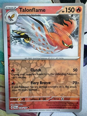 Talonflame Reverse Holo English Pokemon TCG BKK725 | eBay