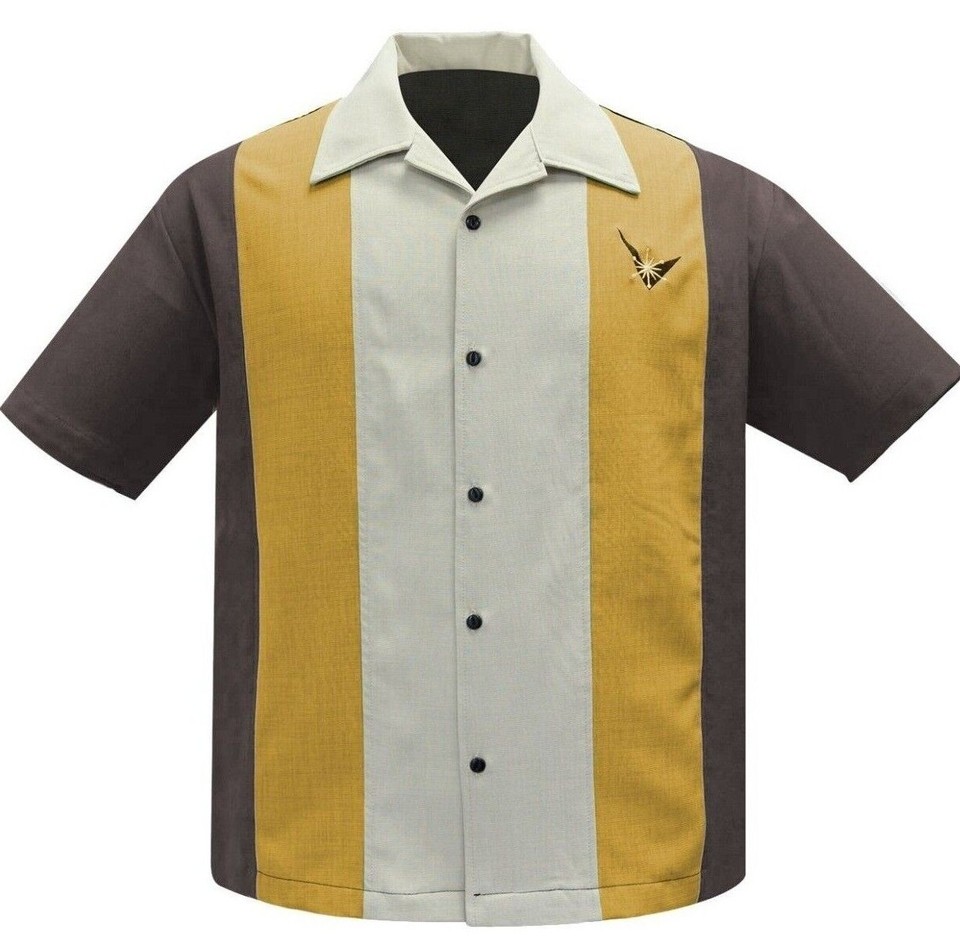Steady Clothing Atomic Mad Men 1950's Bowling Rockabilly Shirt ST35309 ...