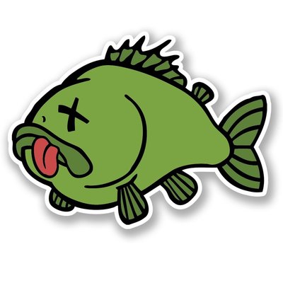2 x Dead Fish Vinyl Sticker Laptop Travel Luggage #4625Â | eBay