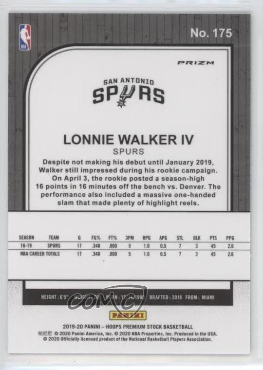 2019 NBA Hoops Premium Stock Box Set Blue Pulsar Prizm Lonnie Walker IV ...