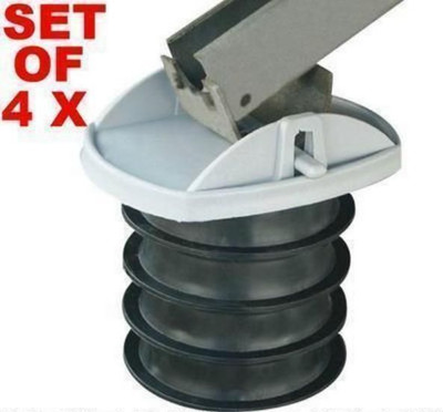 New 4 x Caravan Stacker Stack Pads Feet Blocks Stabilisers Leg Corner ...