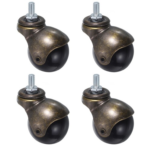 4pcs 2 Inch Ball Caster Wheels Threaded Stem Caster Bronze | eBay