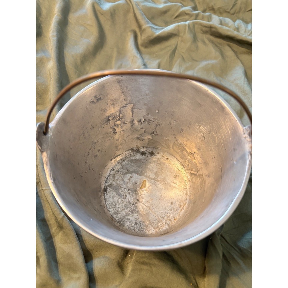 Vintage Heavy Metal Bucket Stainless Steel Style Farmhouse Decor 6 Inch ...