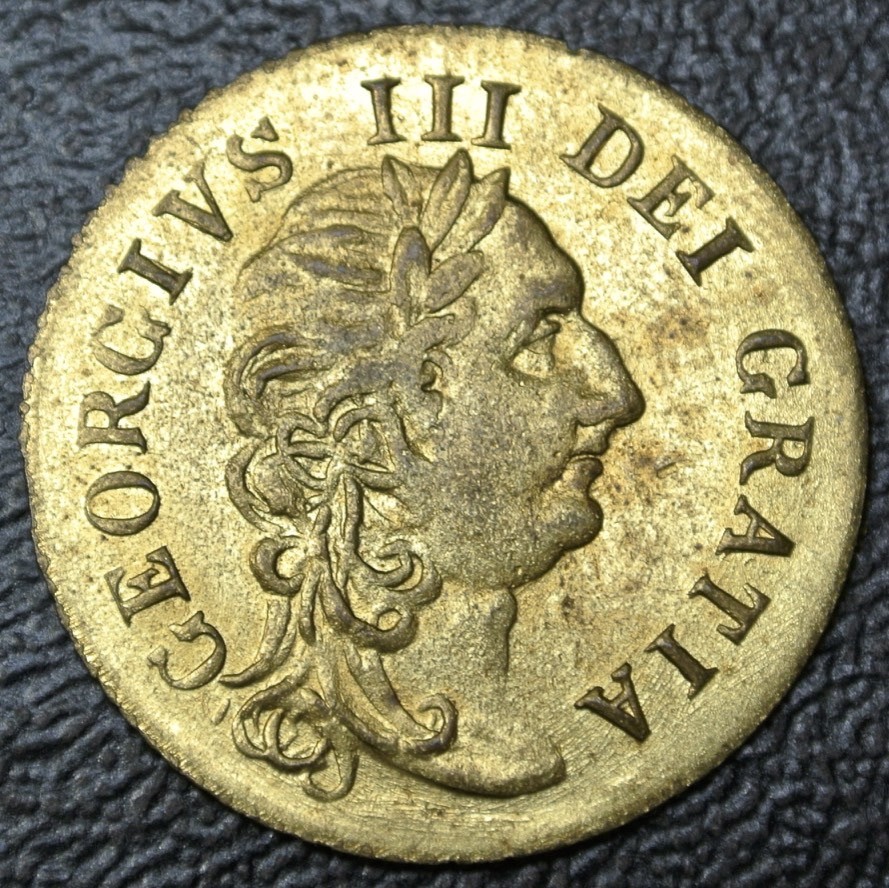 GEORGE III MEMORY OF THE GOOD OLD DAYS 1797 Spade Guinea Brass Token ...