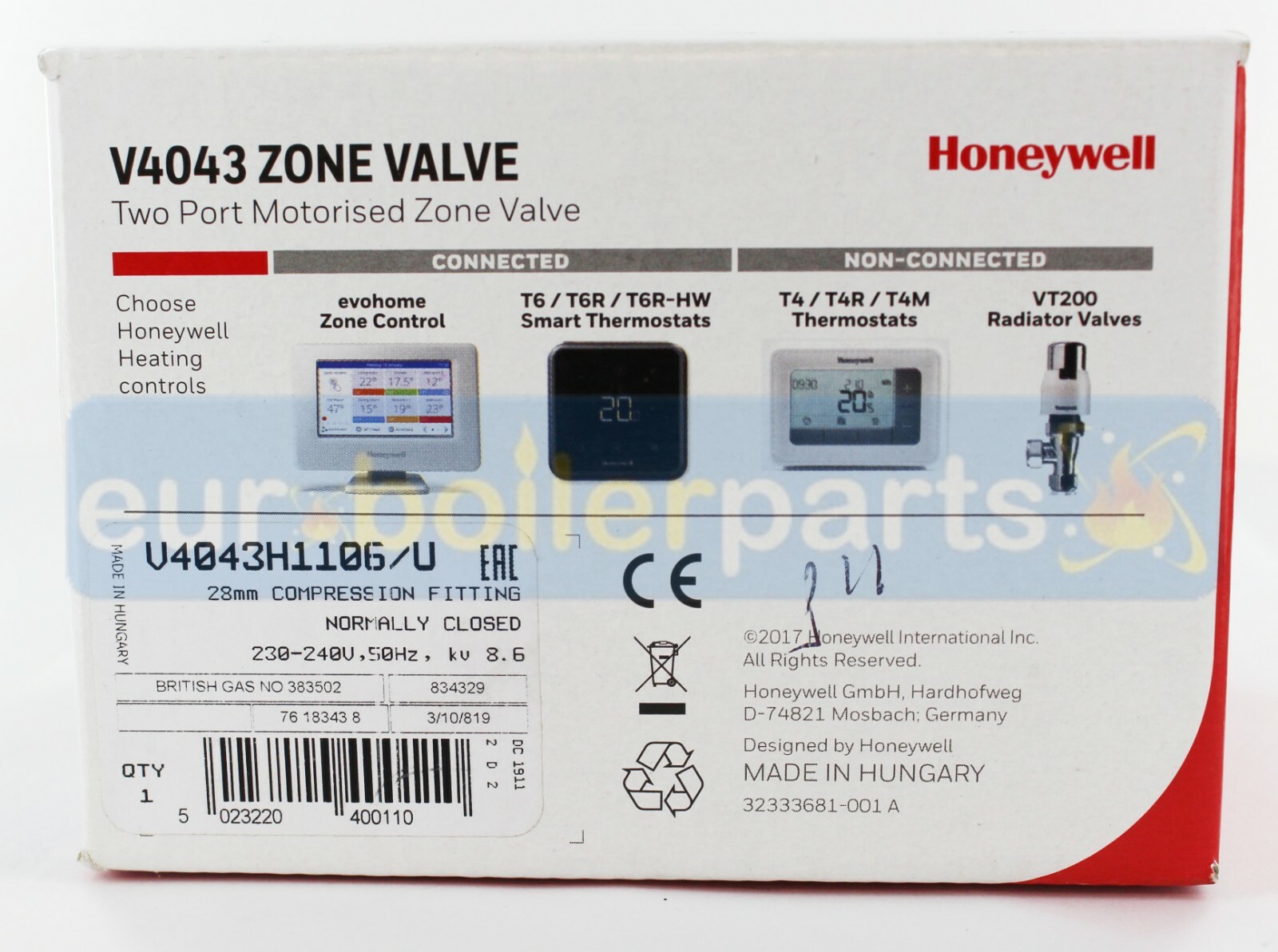 28MM HONEYWELL ZONE VALVE 2 (TWO) PORT V4043 V4043H1106, NEW | eBay