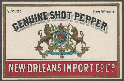 New Orleans Import Co. Genuine Shot Pepper Original Old American Food ...