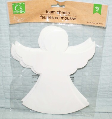 Craft 12 White Angel Foam Shapes Crafters Square NEW Fast Shipping | eBay