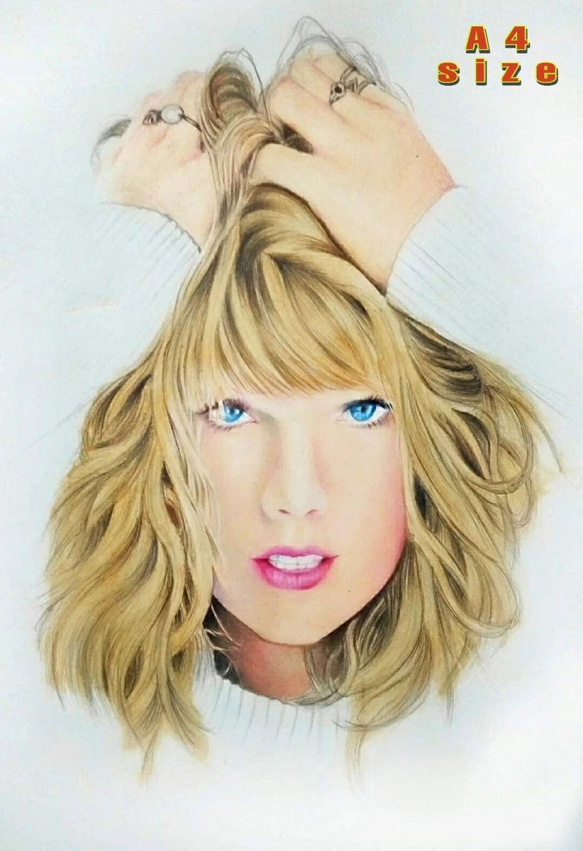 Taylor Swift Drawing Colored