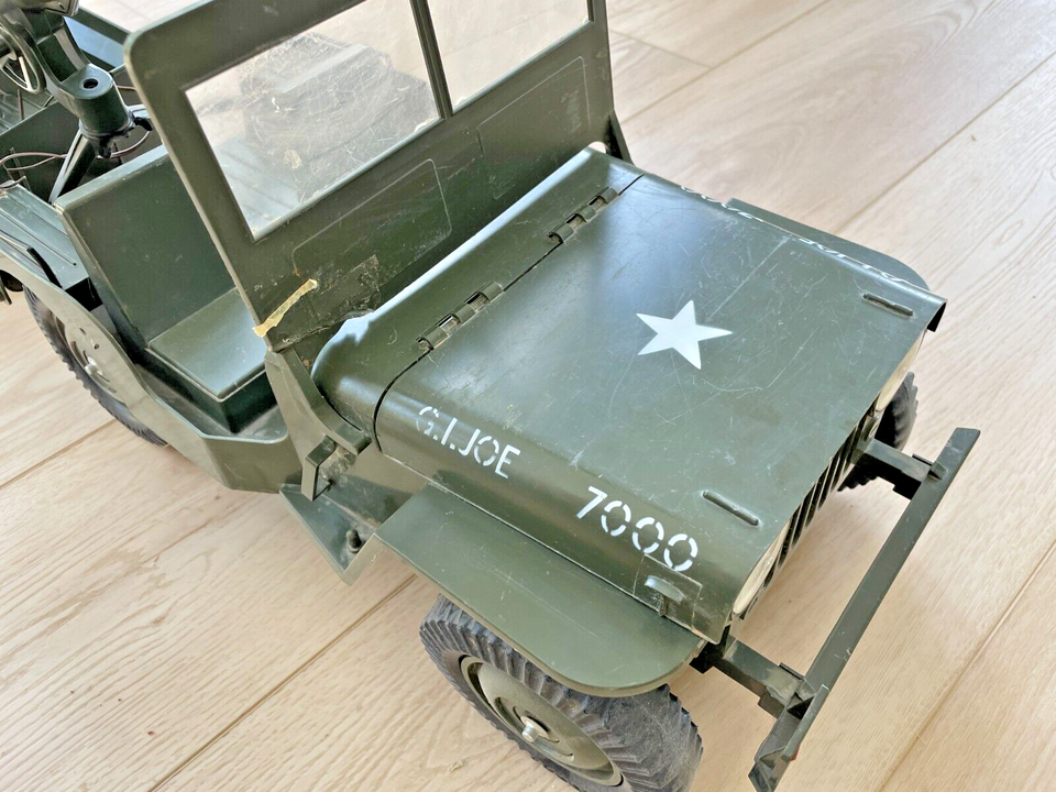 Vintage 1965 Hasbro GI JOE Jeep Combat Set #7000 Cannon, Search Light ...