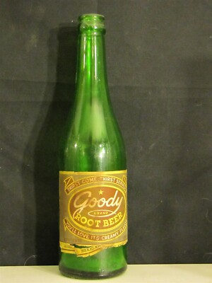 Goody Root Beer Paper Label Soda Bottle 1930 12oz. Atchison, KAN. | eBay