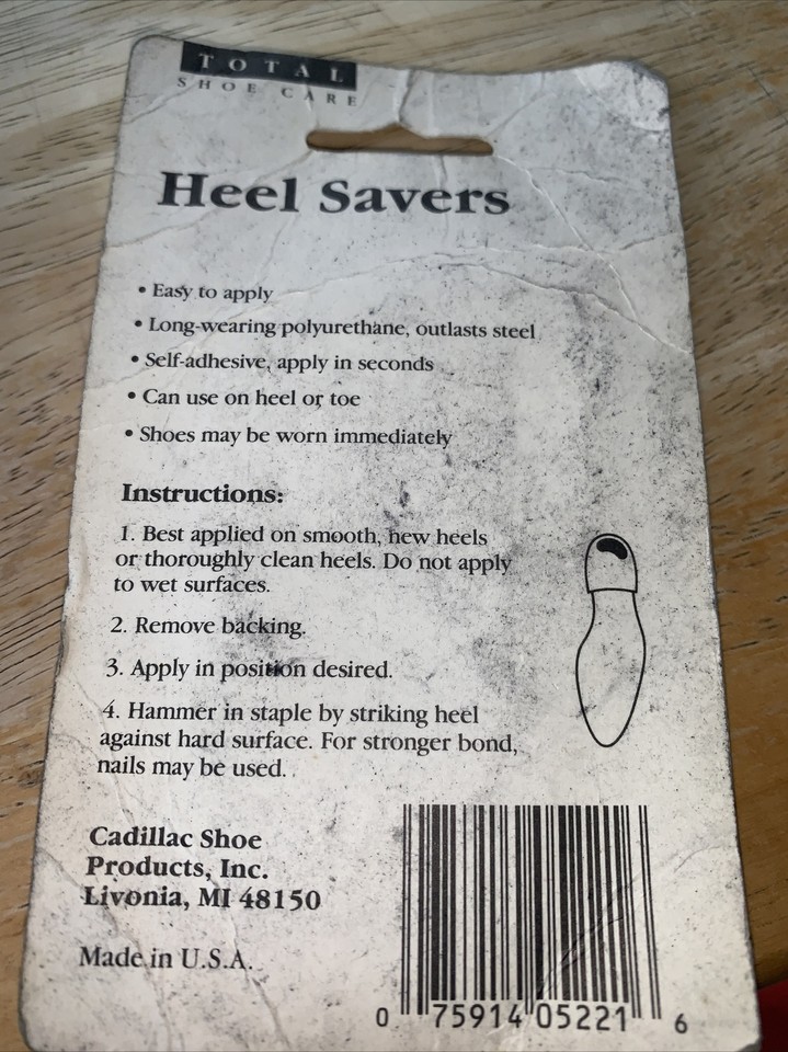 Heel Savers Small New In Package Black Qty: 4 | eBay