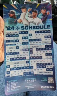 2024 ⚾ Seattle Mariners Schedule Magnet 5”X9” SGA Opening Day T-Mobile ...
