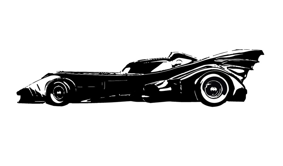 Batman Batmobile Car Superhero Justice League Gotham Decal Wall Sticker ...