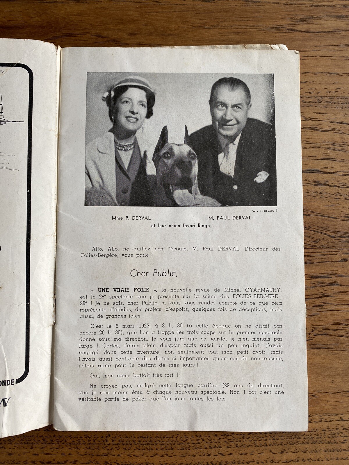 Vintage Folies Bergere Program 1950s Ephemera Cabaret Music Hall Paris ...