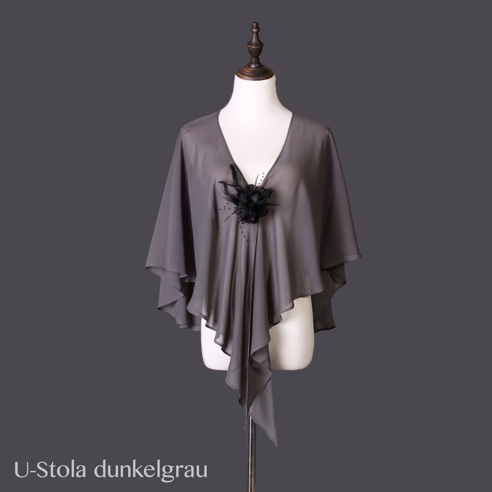 U-Form Stola Schal Tücher Stolen Hochzeit Freizeit Party chiffon Trends ...