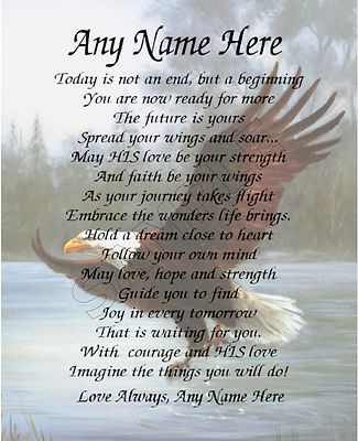 GRADUATION PERSONALIZED ART POEM MEMORY GRADUATION GIFT | eBay