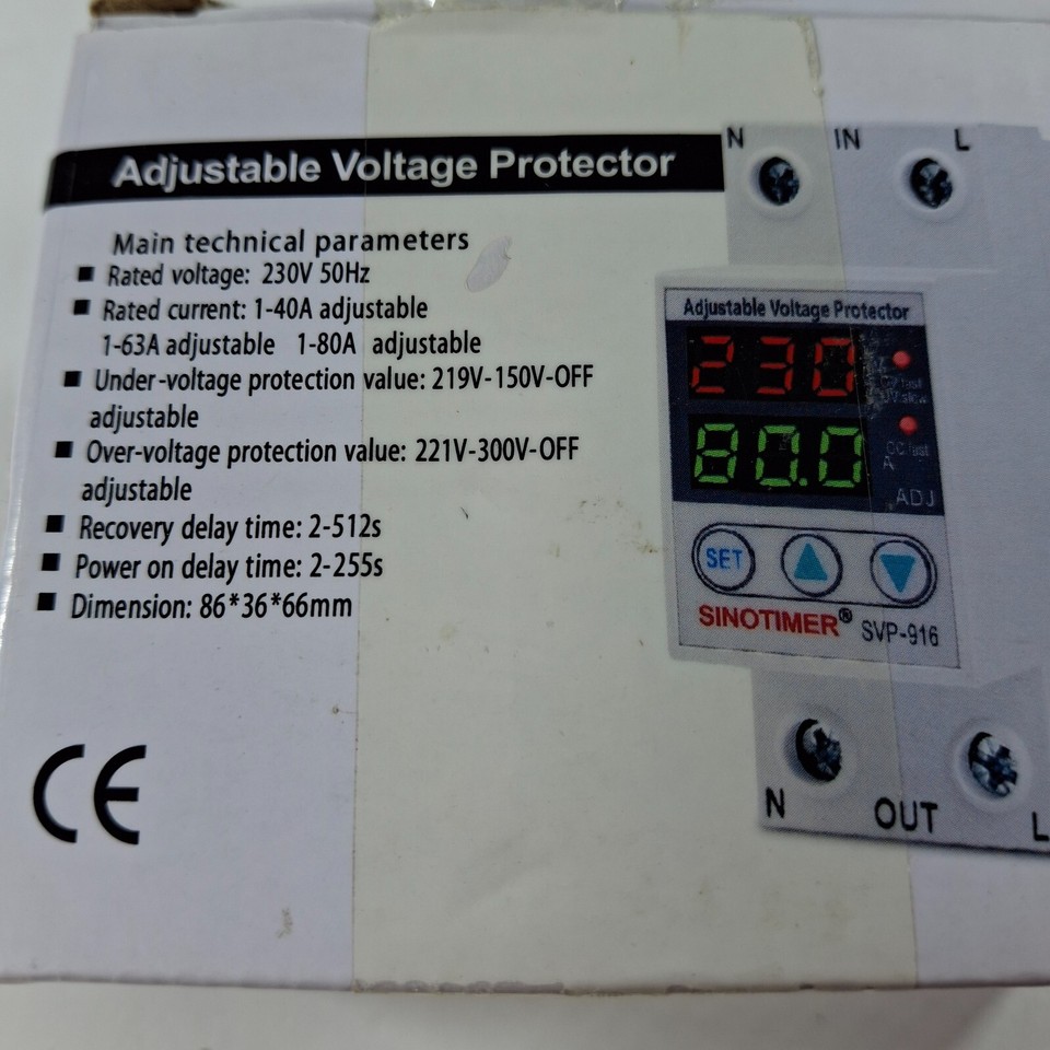 Adjustable over and under Voltage Protector (80A) - Open Box but Never ...