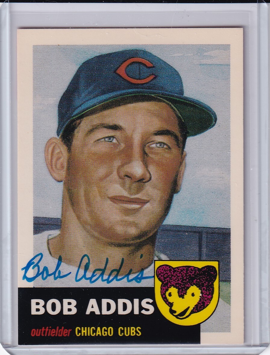 1991 TOPPS #157 BOB ADDIS 1953 STYLE HAND SIGNED AUTOGRAPH CUBS 9163 | eBay