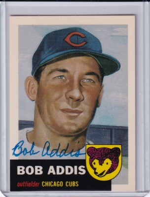 1991 TOPPS #157 BOB ADDIS 1953 STYLE HAND SIGNED AUTOGRAPH CUBS 9163 | eBay