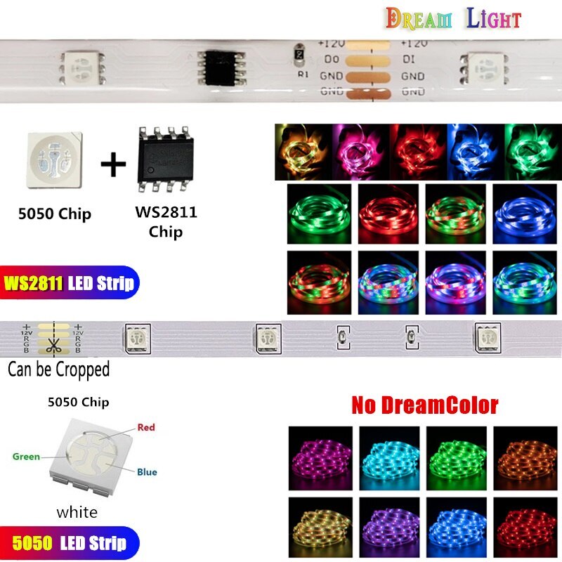 DreamColor Led Strip Lights Bluetooth RGBIC luces Luminous For ...