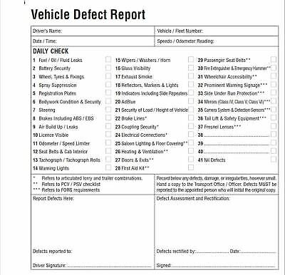 10 TACHPRO 50 PAGE DUPLICATE VEHICLE DAILY CHECK & DEFECT BOOKS PCV PSV ...
