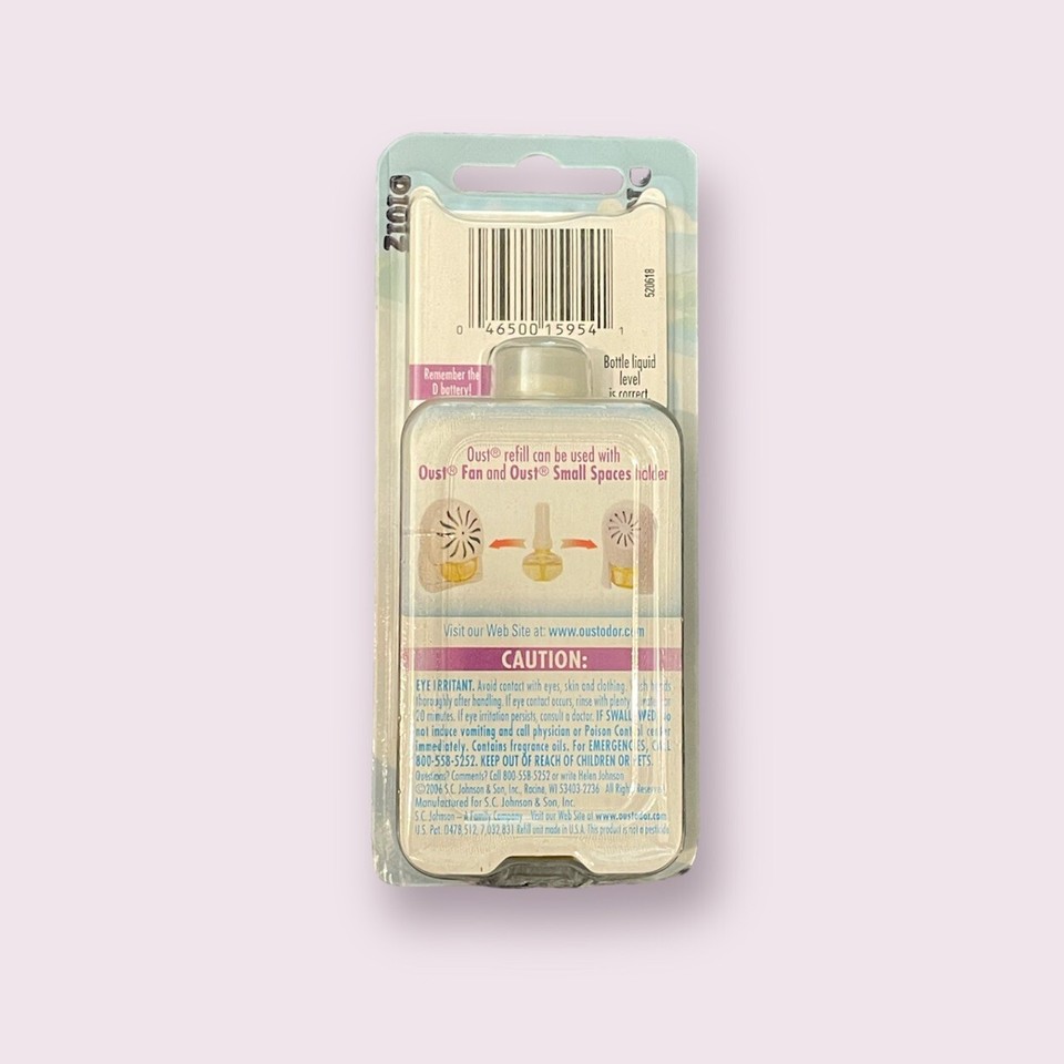 5/$15 Oust Fan/Small Spaces Refill Clean Scent 0.41 oz Air Sanitizer ...