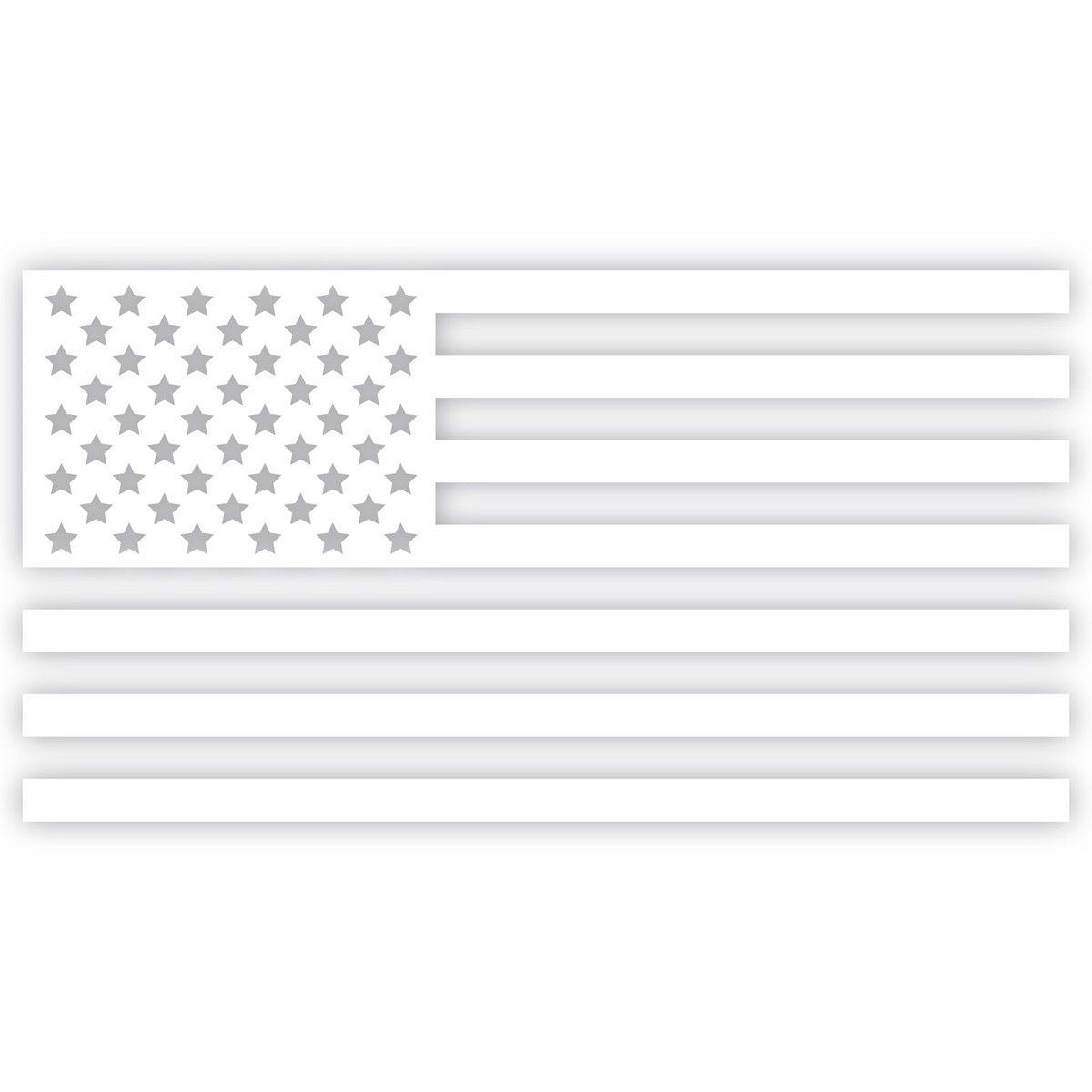 Transparent Us Flag Vinyl Sticker