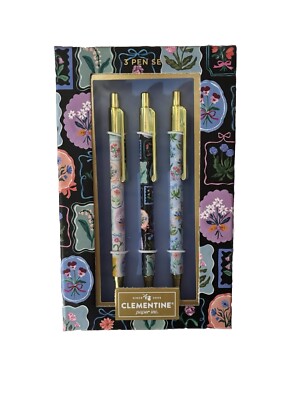 New Clementine Colorful Floral Pen Set 3 Refillable Flower Designer ...