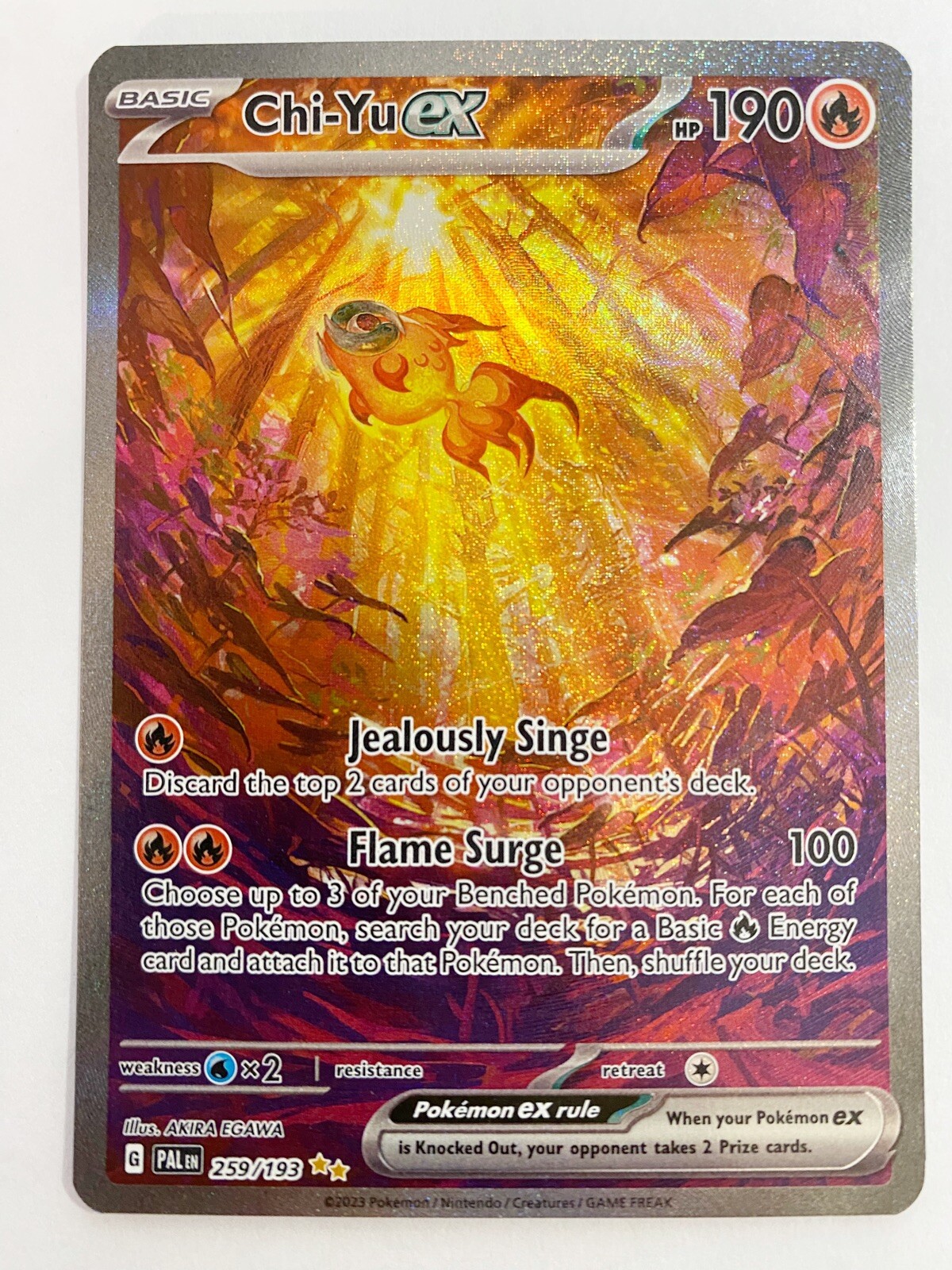 Pokémon TCG Chi-Yu ex Scarlet & Violet - Paldea Evolved 259/193 Alt Art ...