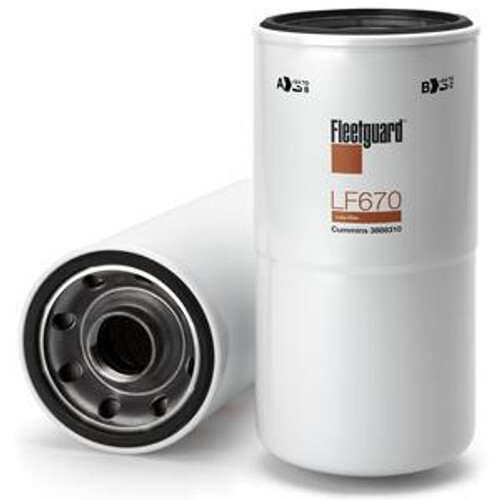 Fleetguard Genuine LF670 Lube Filter | Metal | Fuel Filter | Front ...