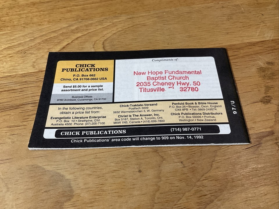 Vintage JACK CHICK Tract COMIC J.T.C. Room 310 1973 | eBay