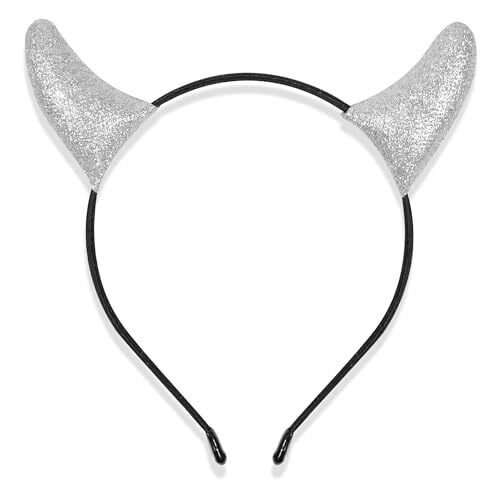 Glitter Devil Horns Headband Devil Costume Accessories for Women Men ...