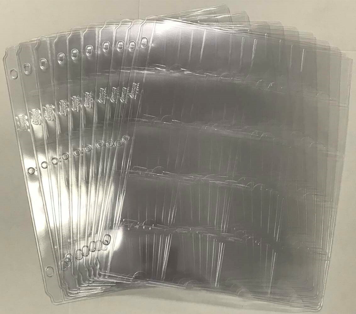 2X2 Coin Album Pages Cowens 20 Pocket 10 New Vinyl Sheets High Quality ...