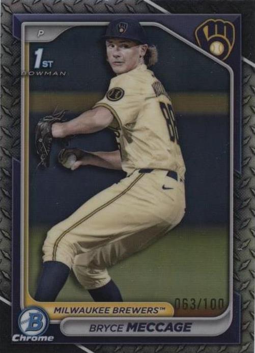 2024 Bowman Draft - Chrome Bryce Meccage #BDC-94 Steel Metal Refractor ...