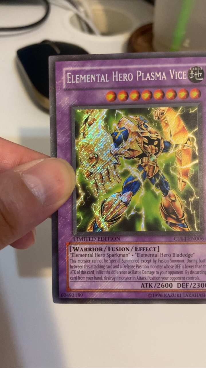 Elemental Hero Plasma Vice MISPRINT - CT04-EN006 - LIMITED - PLAYED - HOLO BLEED | eBay