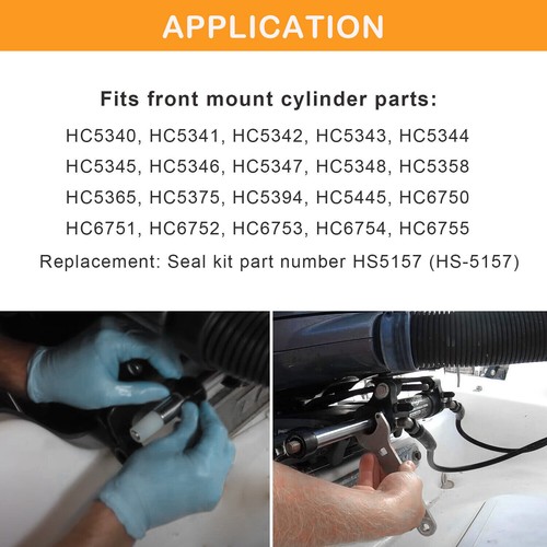 HS5157 Front Mount Hydraulic Steering Cylinder Seal Kit Fits SeaStar ...