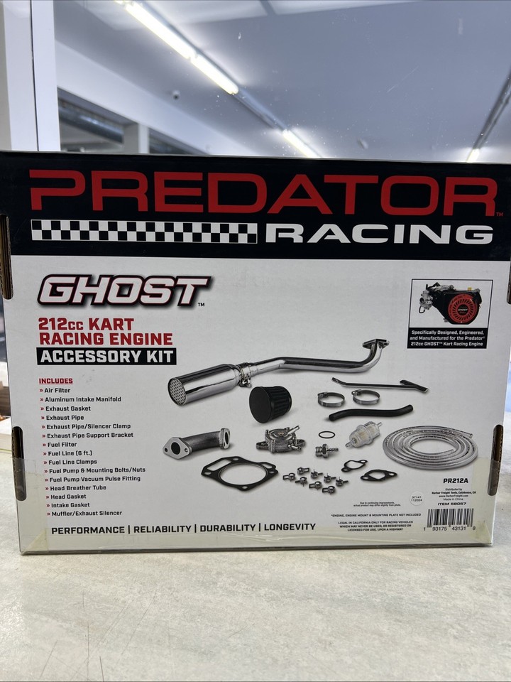 *NEW* PREDATOR GHOST 212cc Kart Racing Engine Accessory Kit, PR212A ...